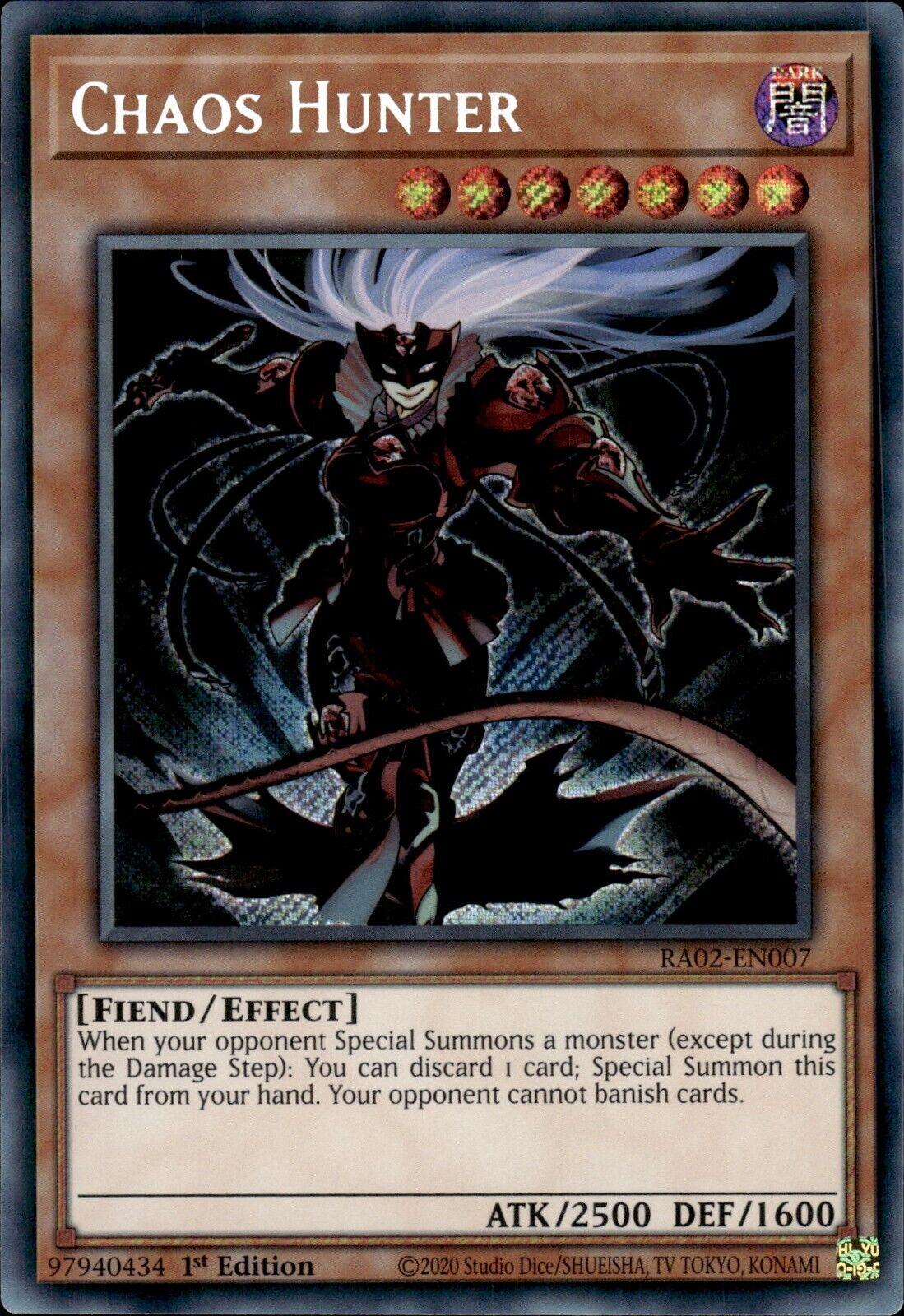 Chaos Hunter [Secret Rare] RA02-EN007 Prices | YuGiOh 25th Anniversary Rarity Collection II ...