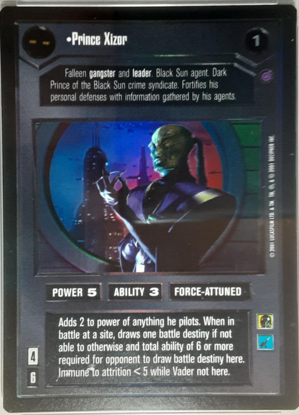 Prince Xizor [Foil] Precios | Star Wars CCG Reflections III | Tarjetas ...