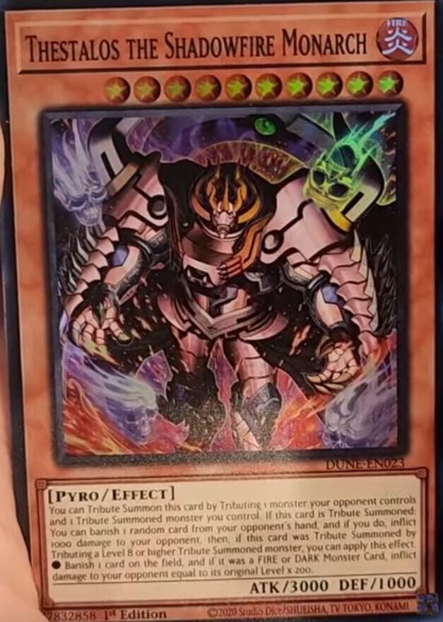 Thestalos the Shadowfire Monarch DUNE-EN023 Prices | YuGiOh Duelist Nexus | Yugioh Cards