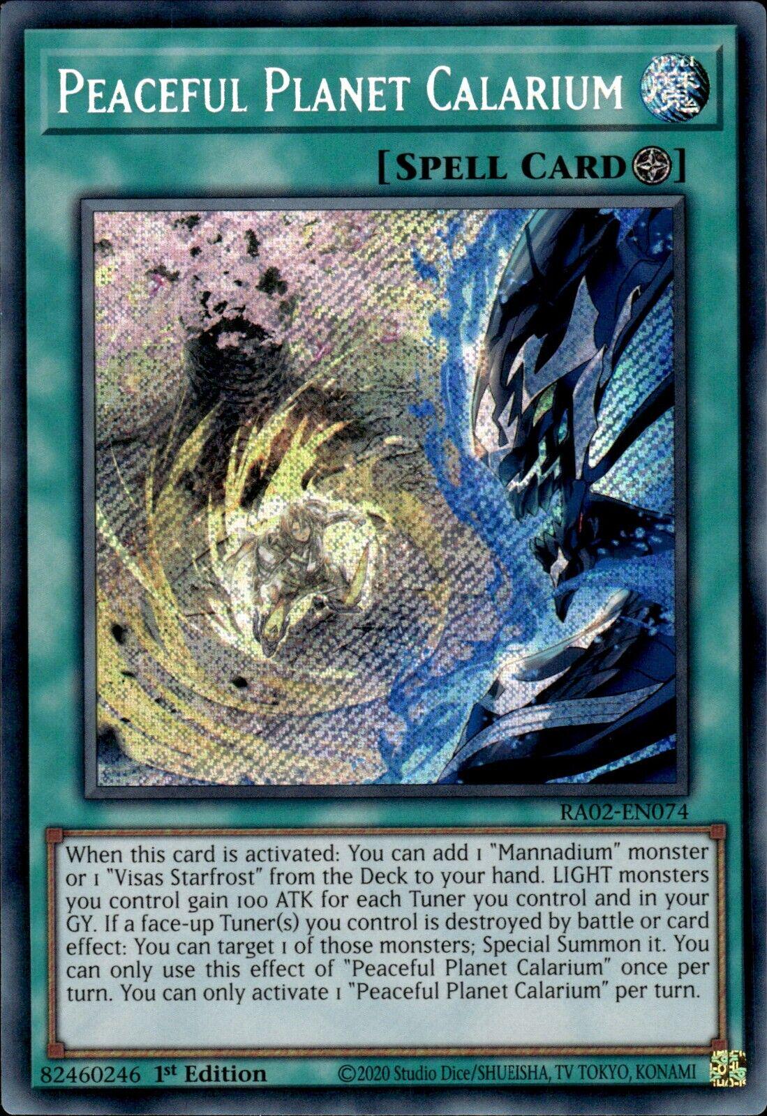 Peaceful Planet Calarium [Secret Rare] RA02-EN074 Prices | YuGiOh 25th ...