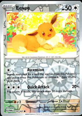 Eevee [Reverse Holo] #135 Prices | Pokemon Twilight Masquerade ...