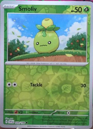 Smoliv [Reverse Holo] #20 Prices | Pokemon Scarlet & Violet | Pokemon Cards