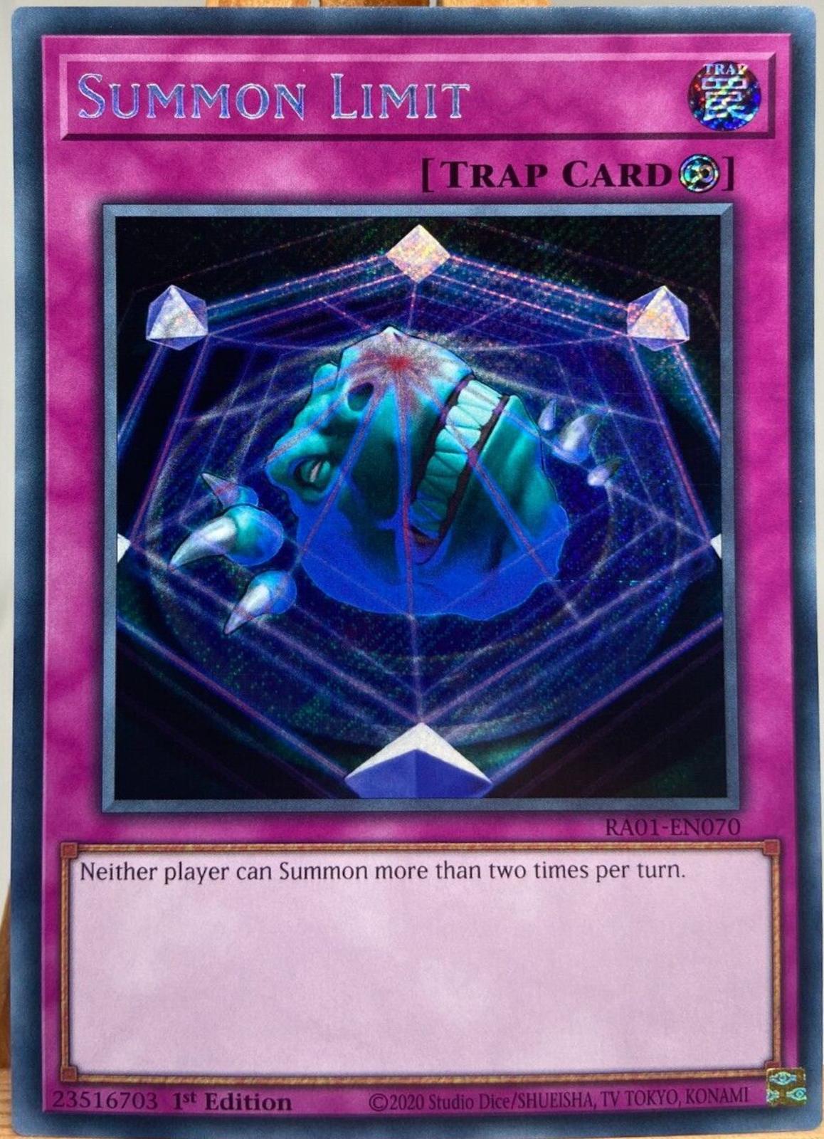 Summon Limit [Secret Rare] RA01-EN070 Prices | YuGiOh 25th Anniversary ...