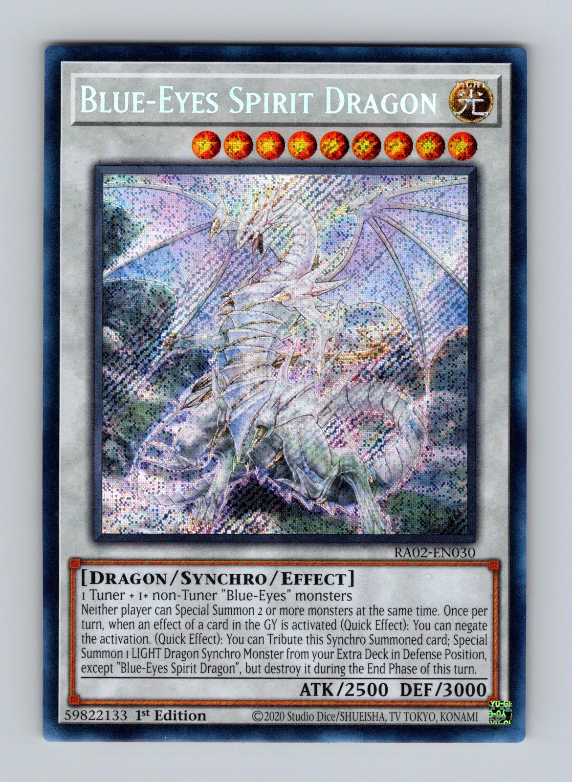 Blue-Eyes Spirit Dragon [Secret Rare] RA02-EN030 Prices | YuGiOh 25th Anniversary Rarity ...