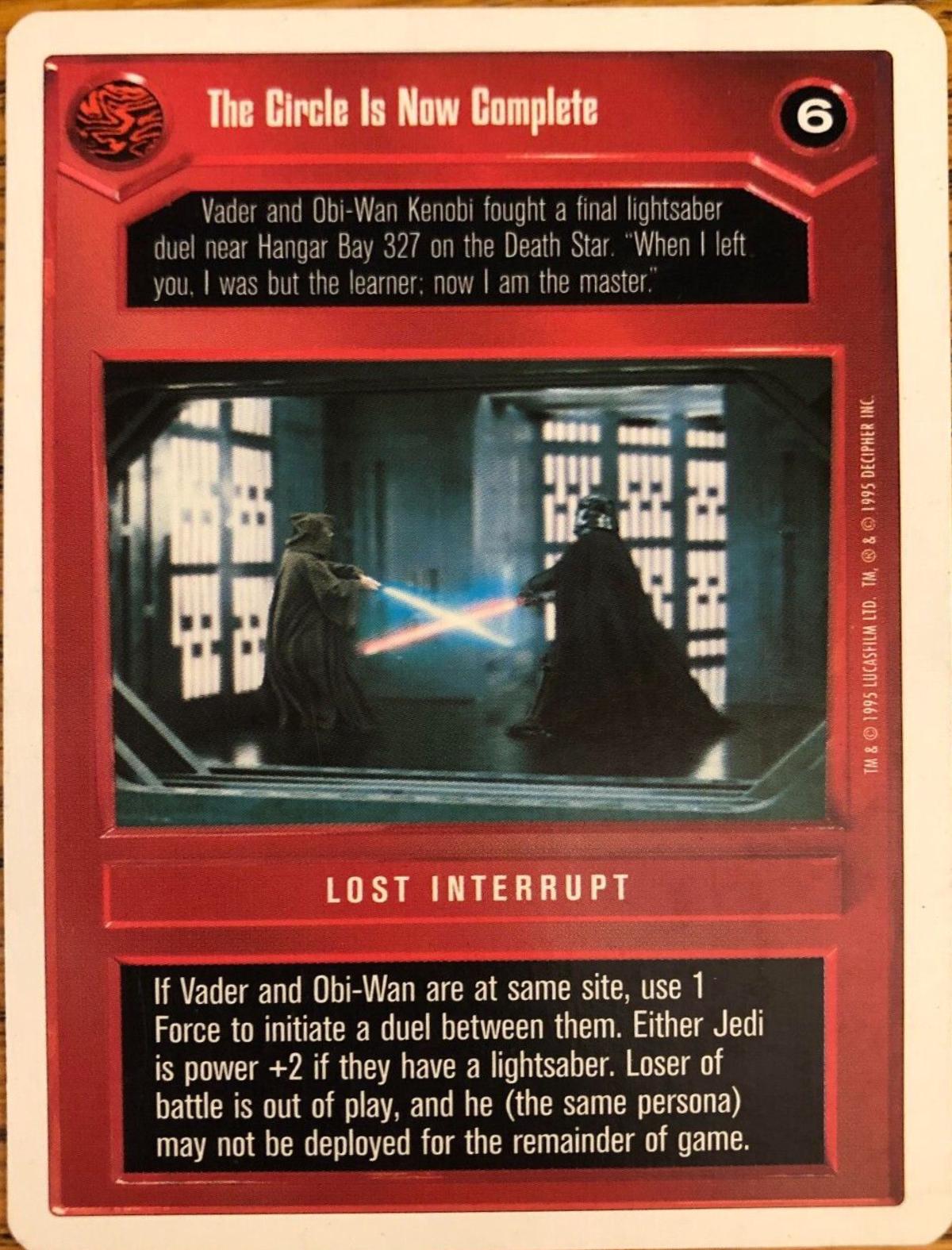 Цены на The Circle Is Now Complete | Star Wars CCG Premiere | Star Wars ...