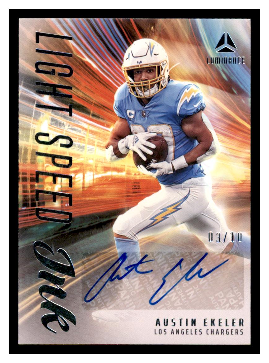 Austin Ekeler [Pink Autograph] #48 Prices | 2023 Panini Luminance ...