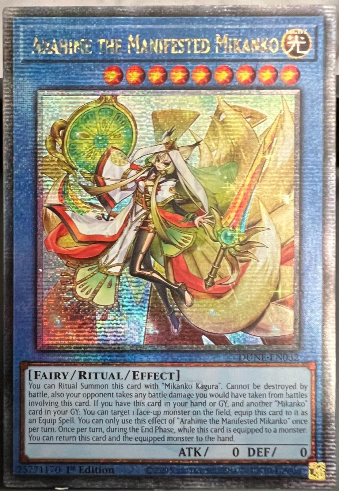 Arahime the Manifested Mikanko [Quarter Century Secret Rare] DUNE-EN032 ...
