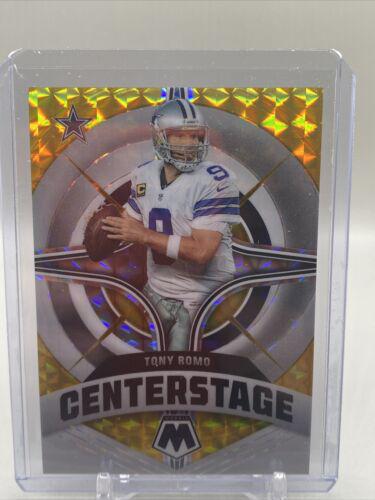 Tony Romo [Gold] #CS-7 Prices | 2022 Panini Mosaic Center Stage ...