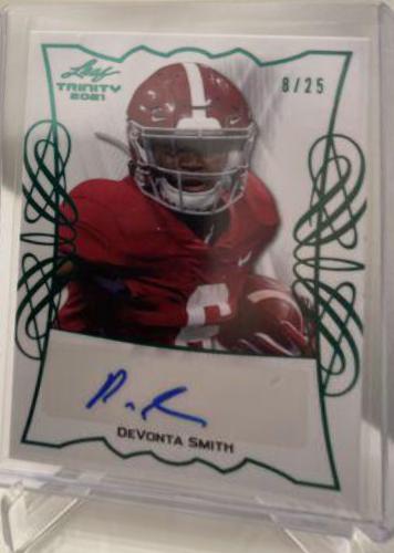 DeVonta Smith [Green] #TPA-DS2 Prices | 2021 Leaf Trinity Portrait ...