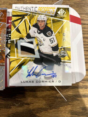 Lukas Cormier [Gold Autograph Patch] #59 Prices | 2021 SP Game Used CHL ...