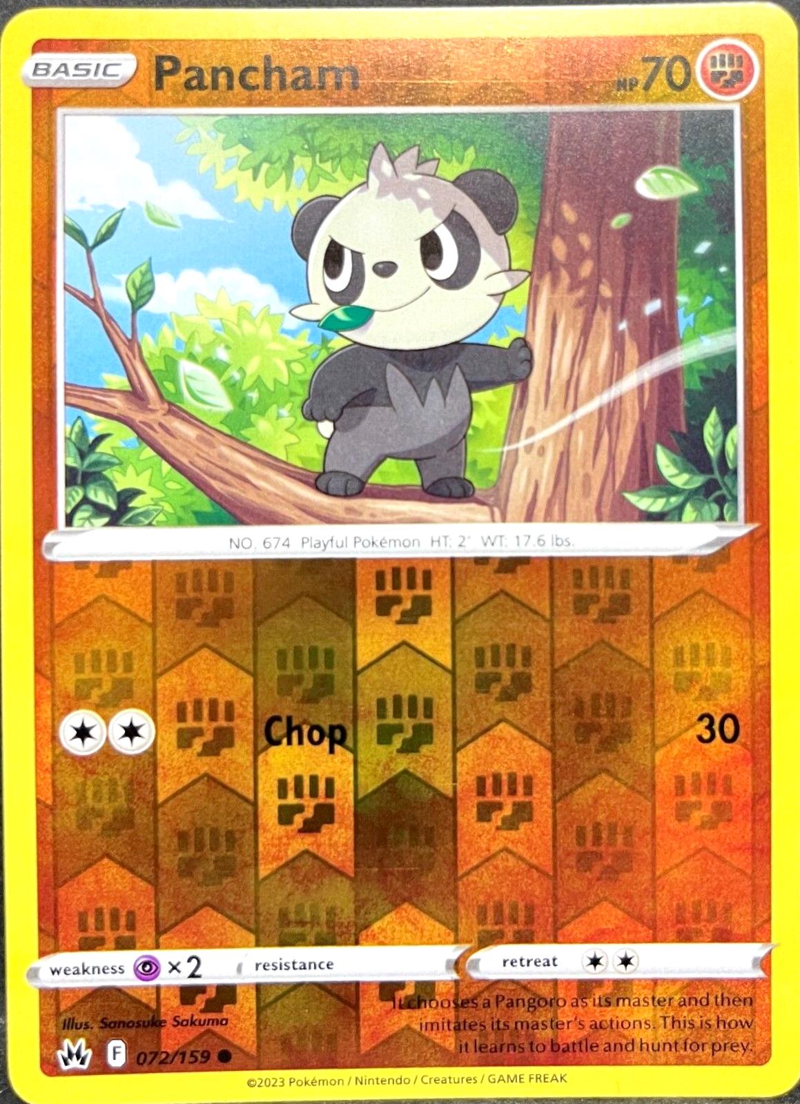 Pancham [Reverse Holo] #72 Precios | Pokemon Crown Zenith | Tarjetas de ...