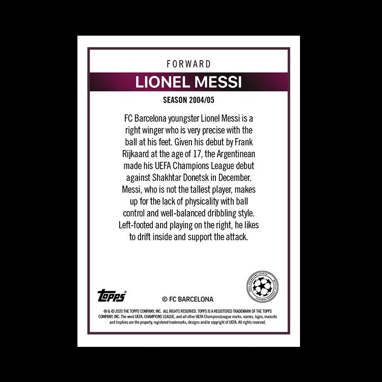 Lionel Messi Precios | 2020 Topps the Lost Rookie | Tarjetas de Fútbol