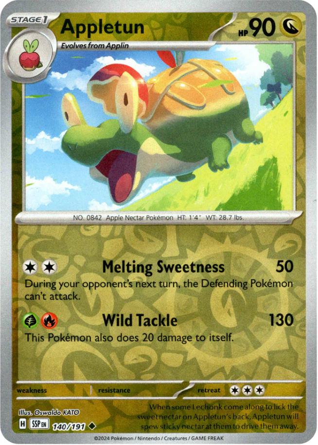Appletun [Reverse Holo] #140 Prices | Pokemon Surging Sparks | Pokemon ...