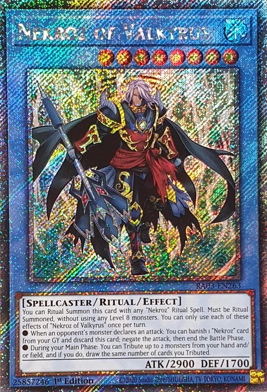 Цены на Nekroz of Valkyrus [Platinum Secret Rare] RA03-EN263 | YuGiOh Quarter Century Bonanza ...