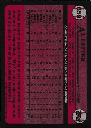 Al Leiter #659 Prices | 1989 Topps | Baseball Cards