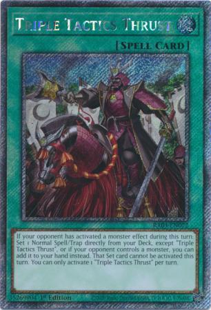Triple Tactics Thrust [Platinum Secret Rare] RA03-EN072 Prices | YuGiOh Quarter Century Bonanza ...
