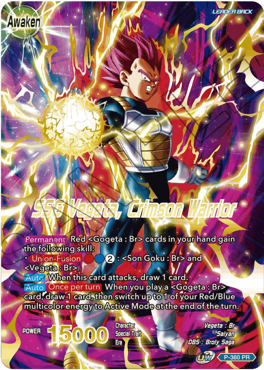 Vegeta // SSG Vegeta, Crimson Warrior [Gold Stamped Foil] P-360 PR ...