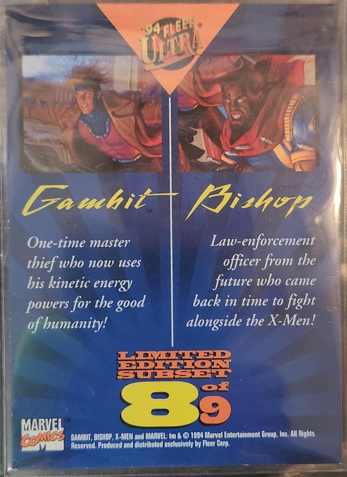 Gambit & Bishop #8 Prices | Marvel 1994 Ultra X-Men Portrait | Marvel Cards