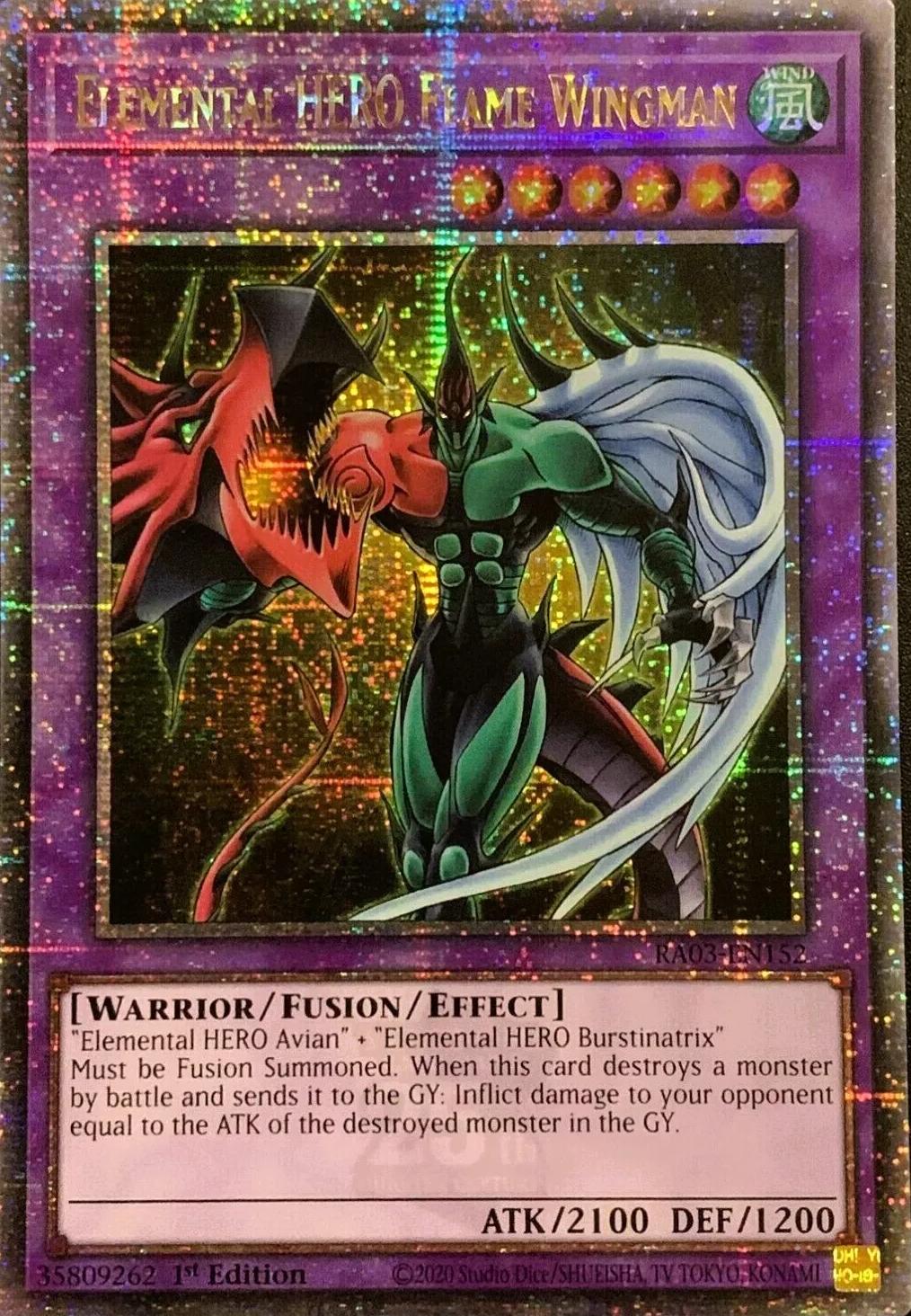 Цены на Elemental HERO Flame Wingman [Quarter Century Secret Rare] RA03 ...