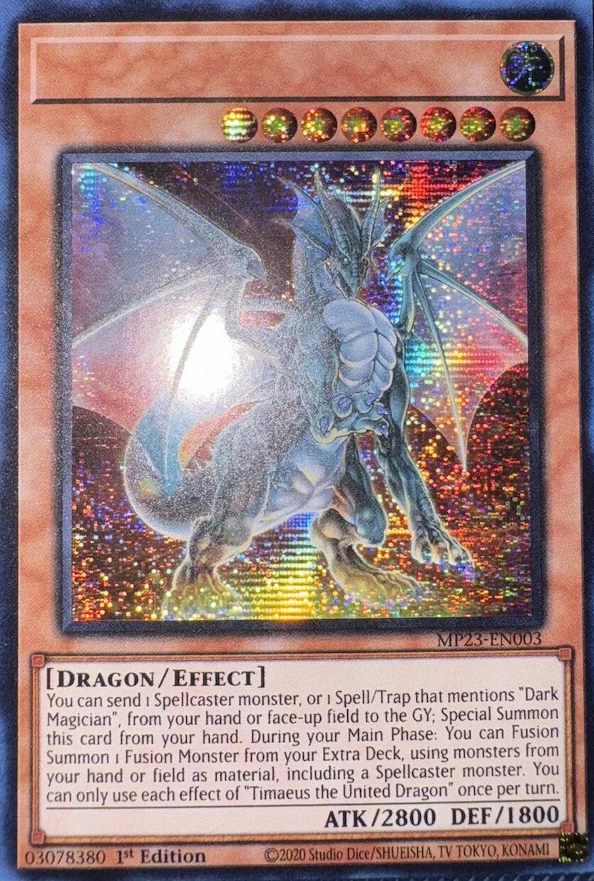 Timaeus The United Dragon [Misprint] MP23-EN003 Prices | YuGiOh 25th ...