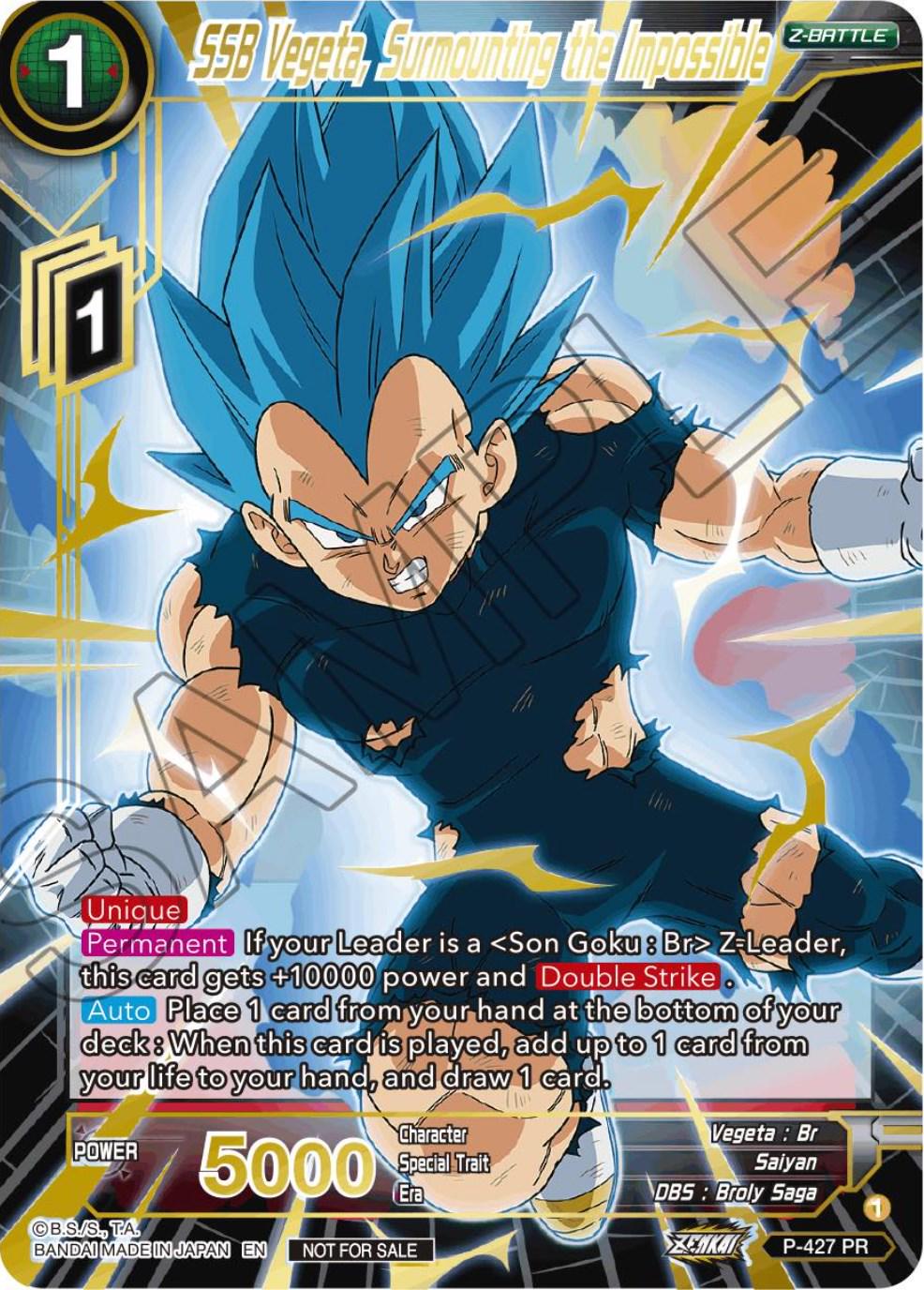 SSB Vegeta, Surmounting the Impossible [Alt. Art Card Set 2023 Vol. 3 ...