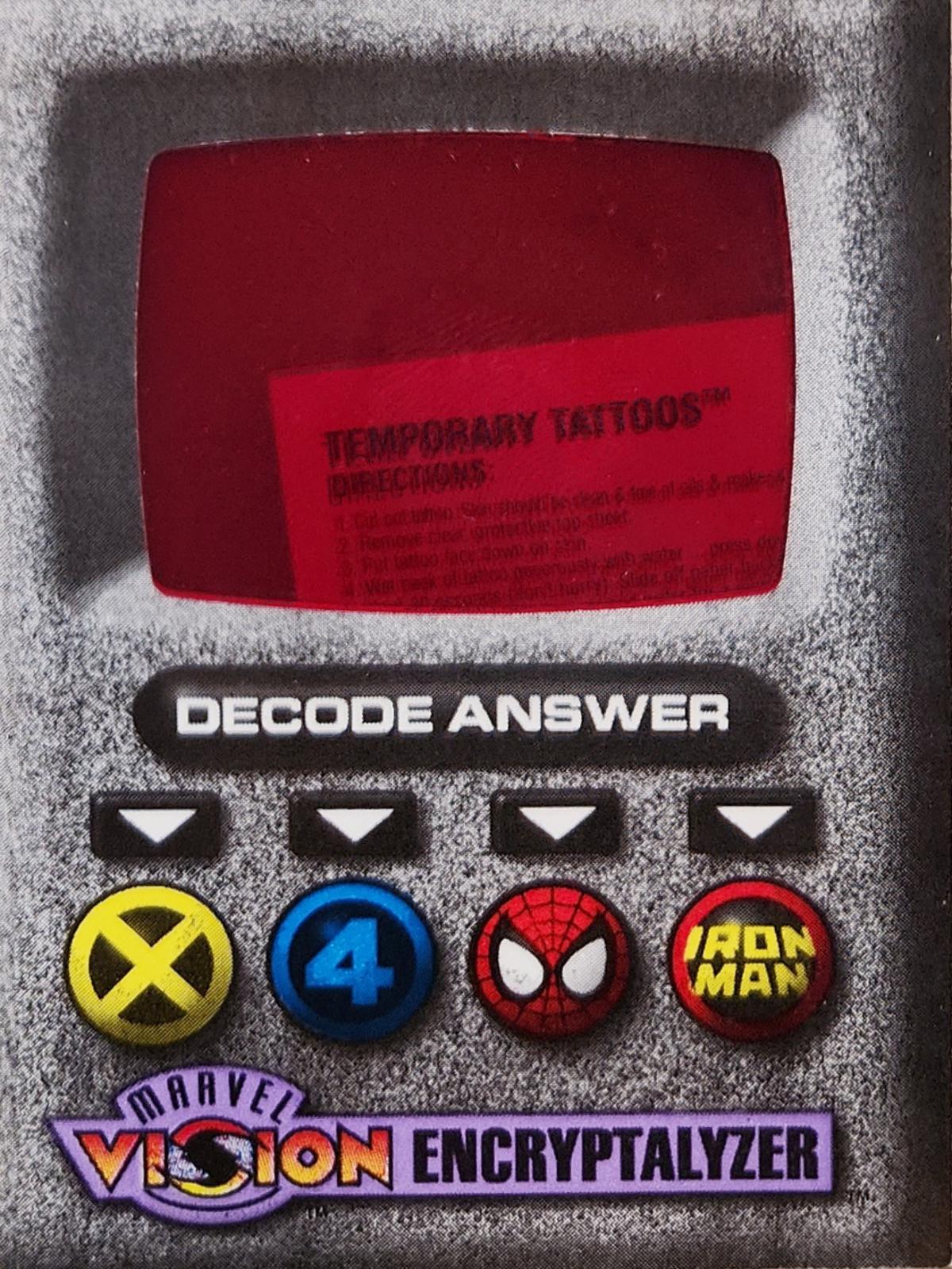 Encryptalyzer Decoder Prices | Marvel 1996 Fleer Vision | Marvel Cards