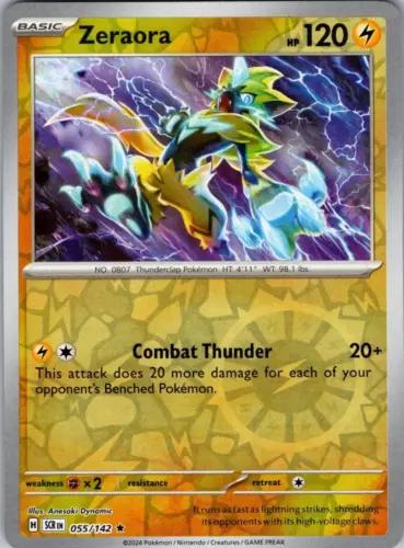 Zeraora [Reverse Holo] #55 Prices | Pokemon Stellar Crown | Pokemon Cards