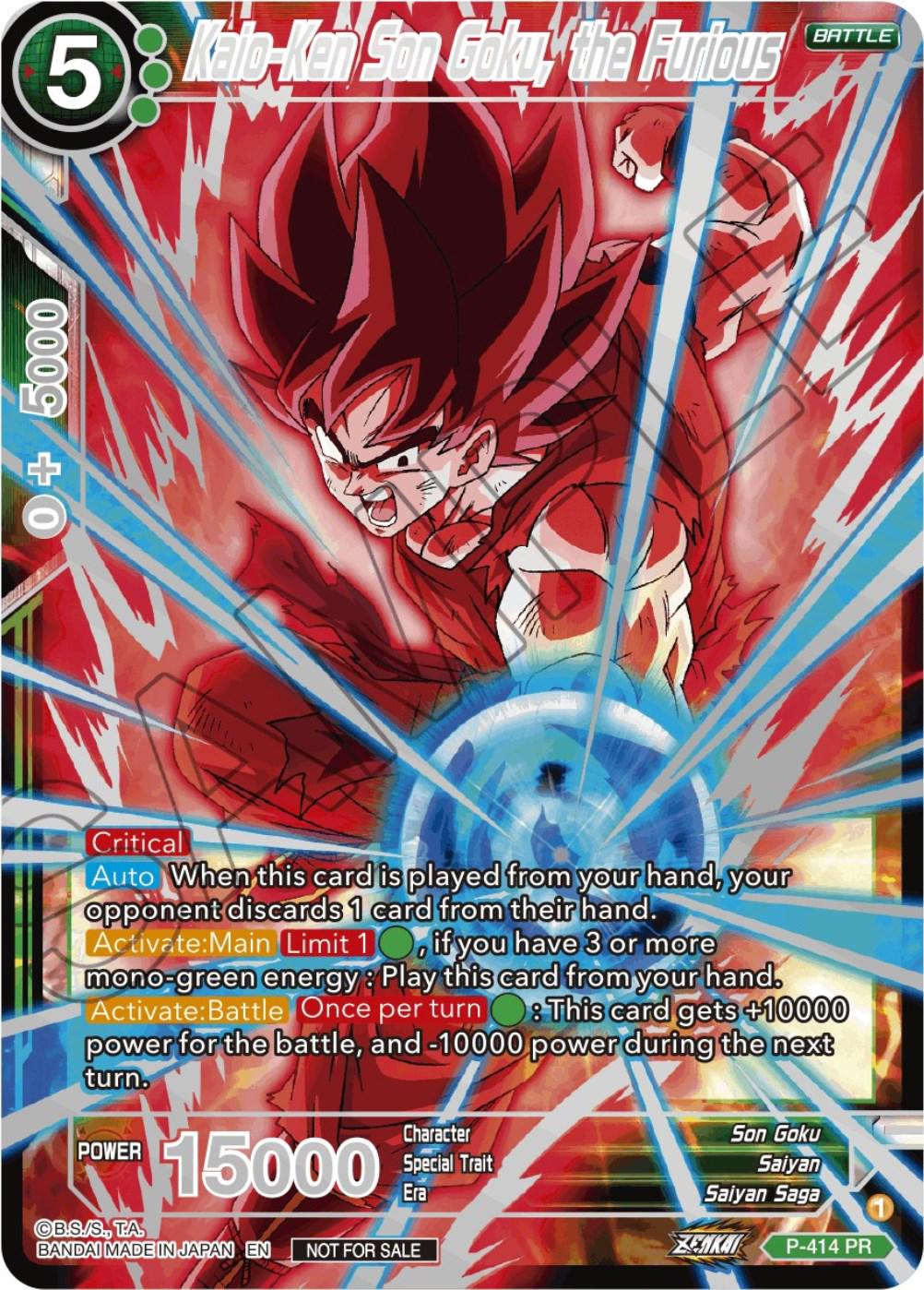 Kaio-Ken Son Goku, the Furious [Alternate Art] P-414 Prices | Dragon Ball Super Divine ...