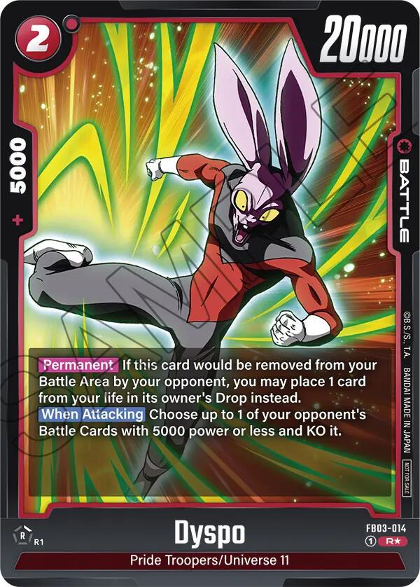Dyspo [Holo] FB03-014 Prices | Dragon Ball Fusion World Judge Promo ...