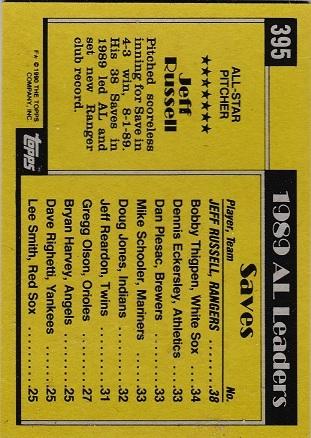 Jeff Russell #395 Prices | 1990 Topps | Baseball Cards