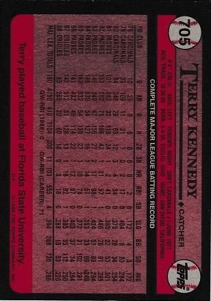 Terry Kennedy #705 Prices | 1989 Topps | Baseball Cards