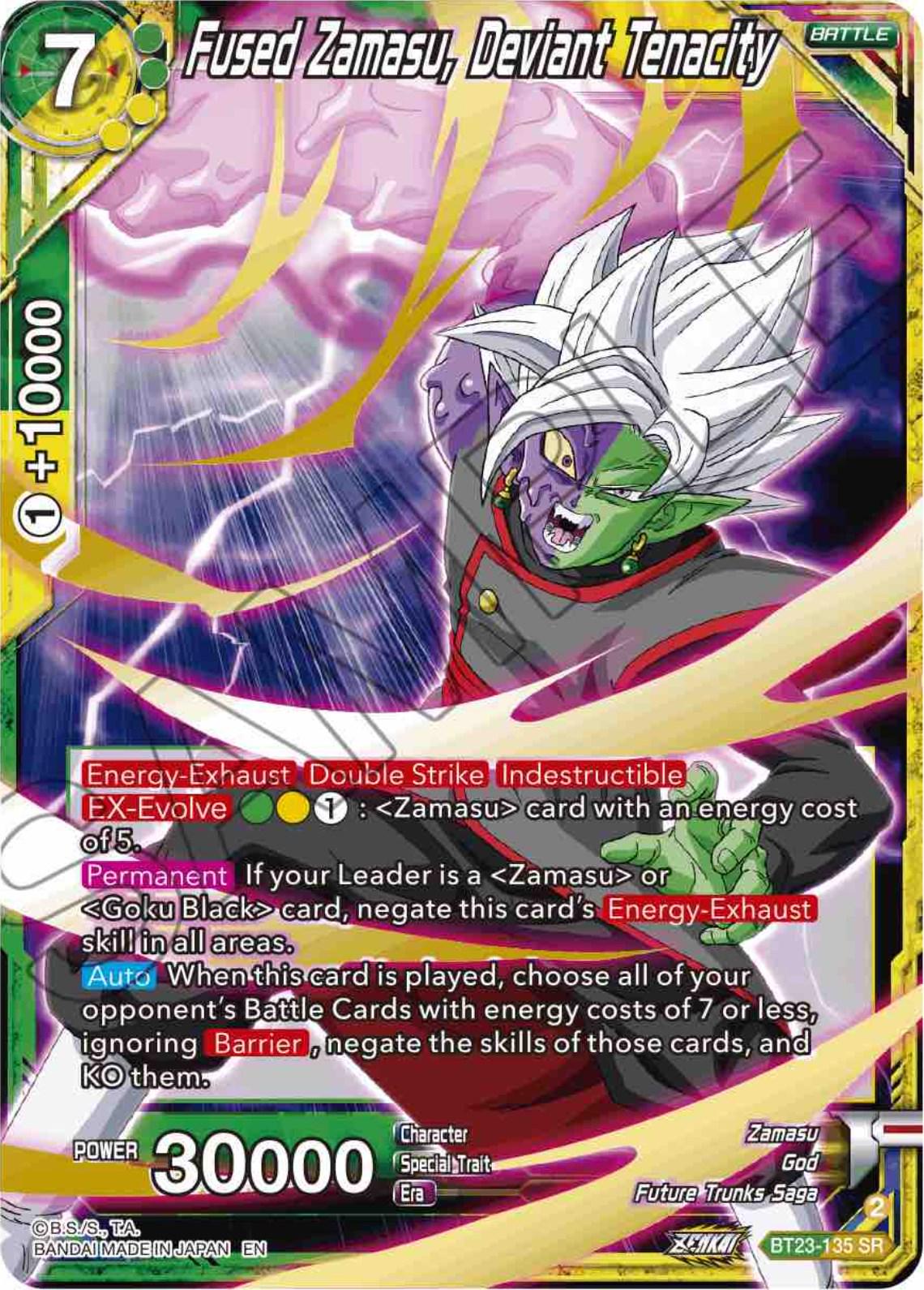 Fused Zamasu, Deviant Tenacity [Foil] BT23-135 Prices | Dragon Ball ...