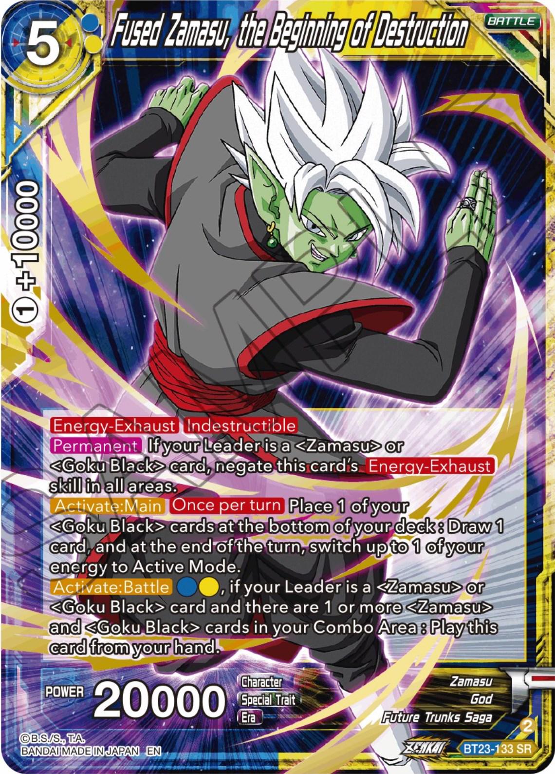 Fused Zamasu, the Beginning of Destruction [Foil] BT23-133 Prices ...