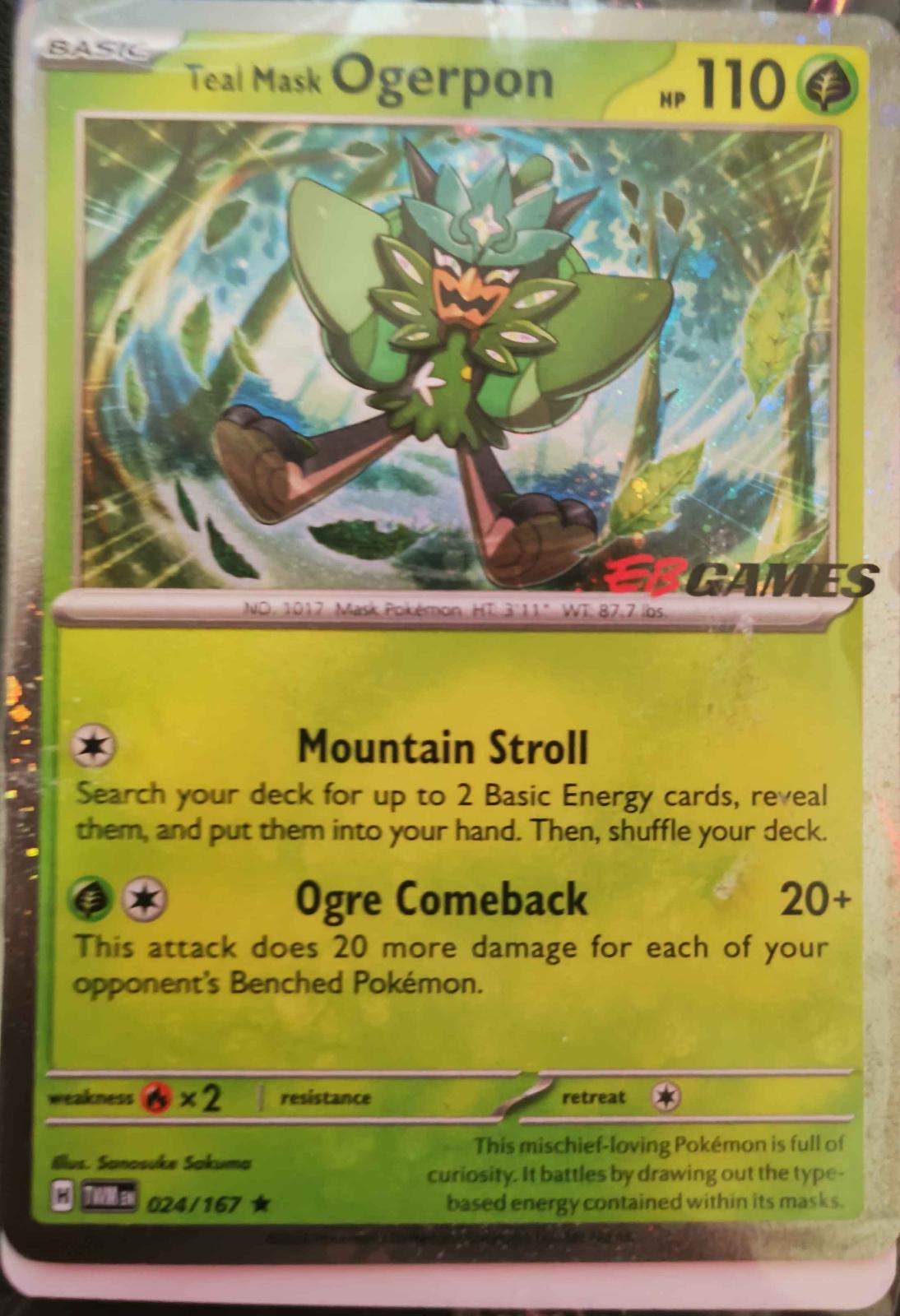 Teal Mask Ogerpon [EB Games] #24 Prices | Pokemon Twilight Masquerade ...