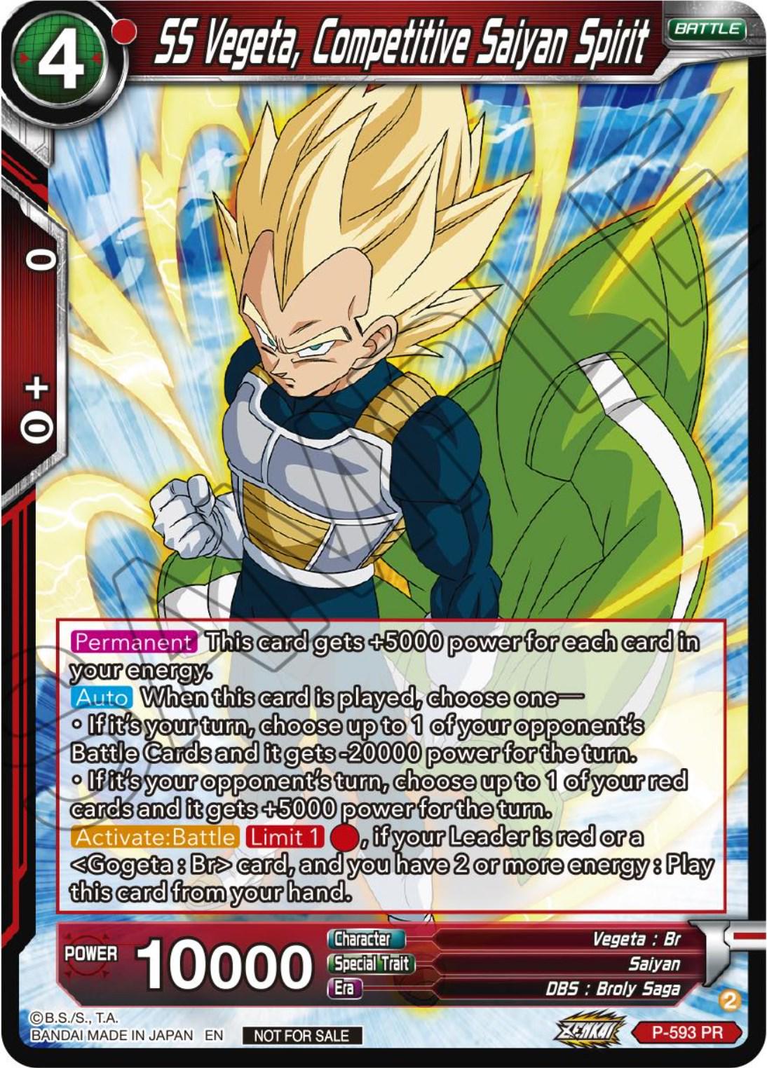 SS Vegeta, Competitive Saiyan Spirit [Deluxe Pack 2024 Vol.1] P-593 ...