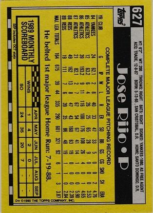 Jose Rijo #627 Prices [Rookie] | 1990 Topps | Baseball Cards