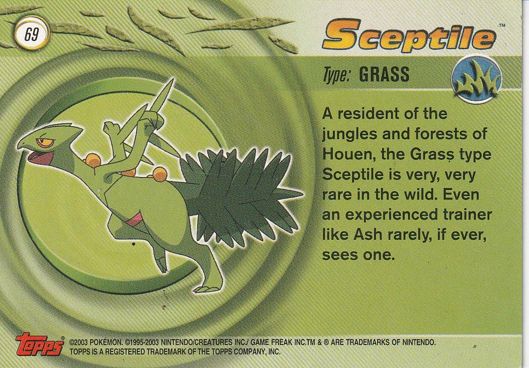 Sceptile #69 Prices | Pokemon 2003 Topps Advanced | Pokemon Cards