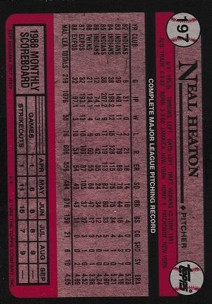 Neal Heaton #197 Prices | 1989 Topps | Baseball Cards