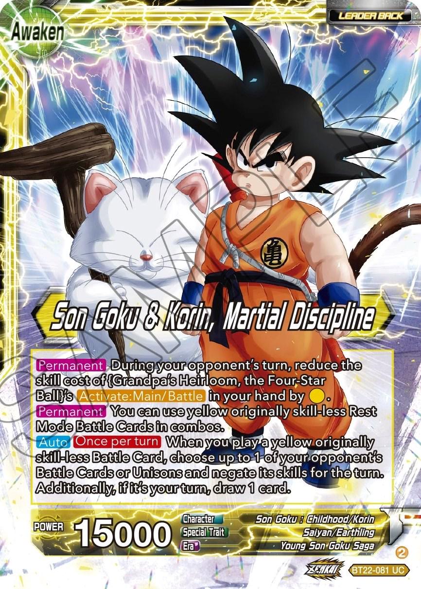 Son Goku // Son Goku & Korin, Martial Discipline BT22-081 Prices ...