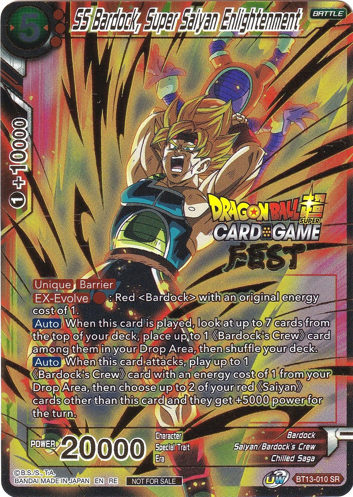 SS Bardock, Super Saiyan Enlightenment [Card Game Fest 2022 Foil] BT13 ...