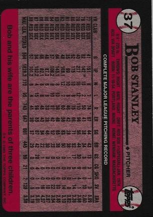 Bob Stanley #37 Prices | 1989 Topps | Baseball Cards