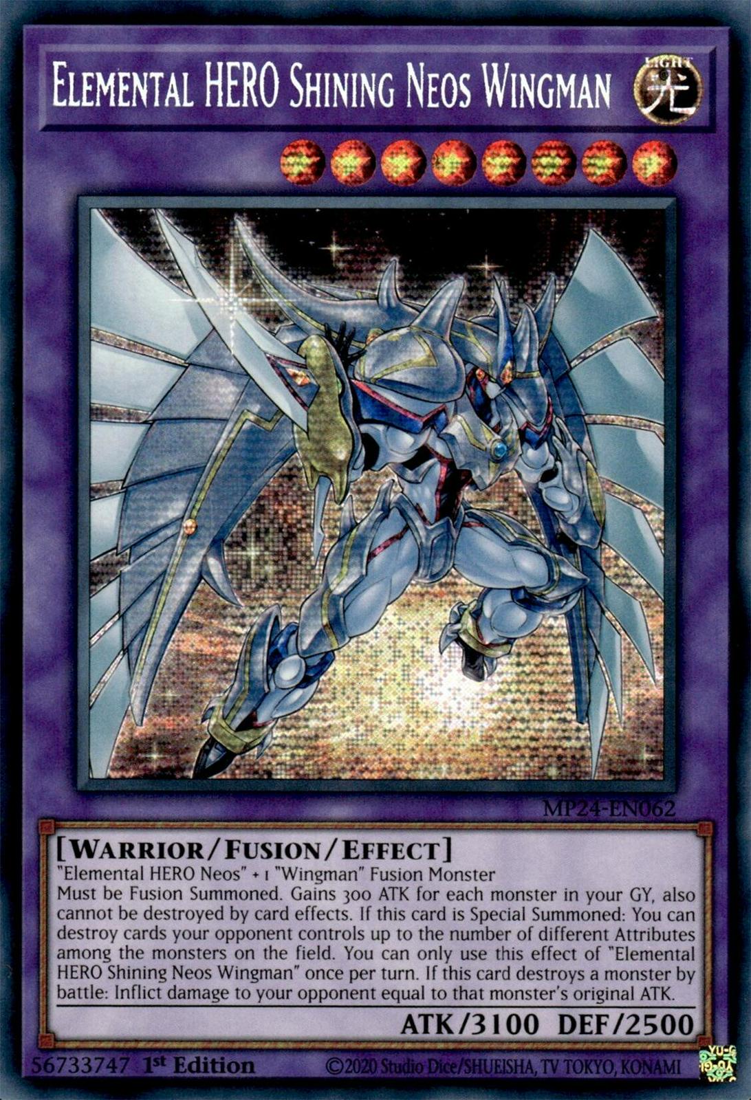 Elemental HERO Shining Neos Wingman MP24-EN062 Precios | YuGiOh 25th Anniversary Tin: Dueling ...