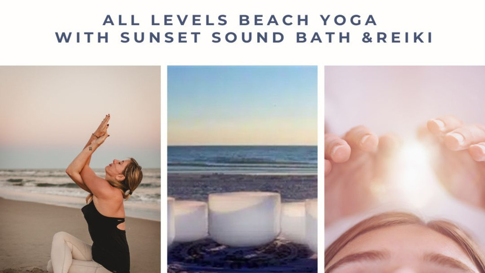 Beach Yoga + Sunset Sound Bath & Reiki Healing