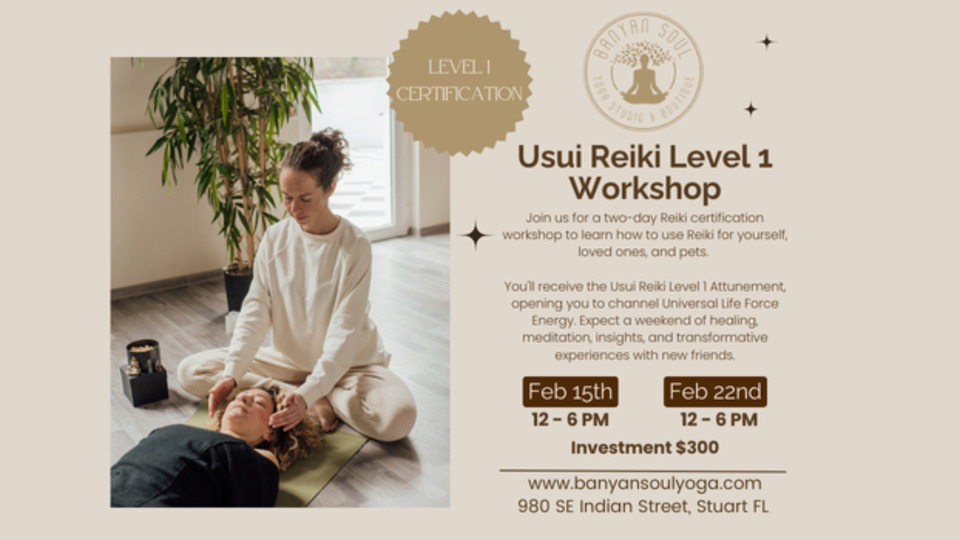 Usui Reiki Level 1 Certification Workshop