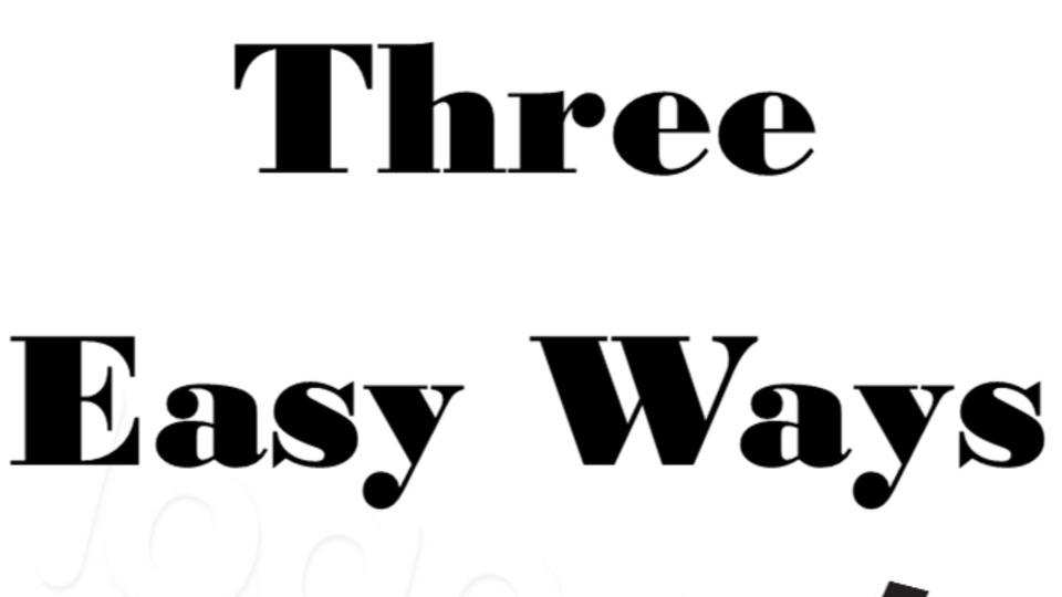 Three Easy Ways to Reconnect with You Three Easy Ways to Reconnect with You