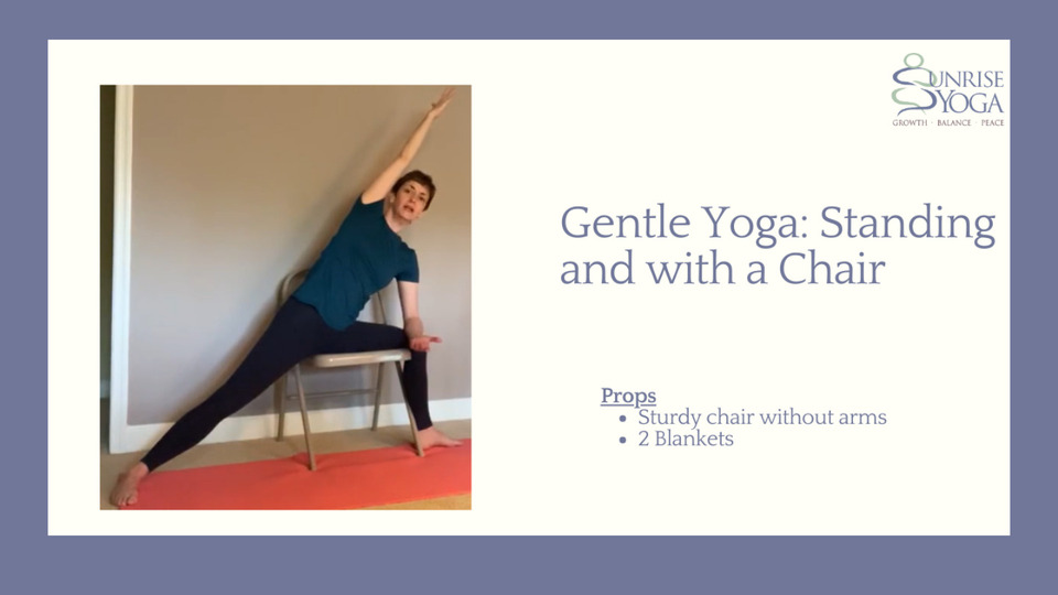 Gentle yoga: standing poses & with a chair - 29 minutes