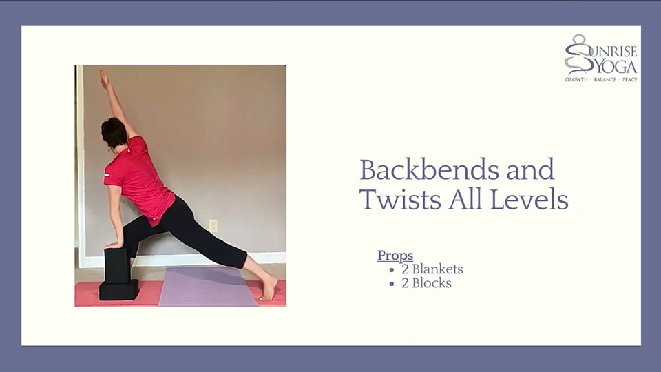 Backbends and twists all levels - 41 minutes