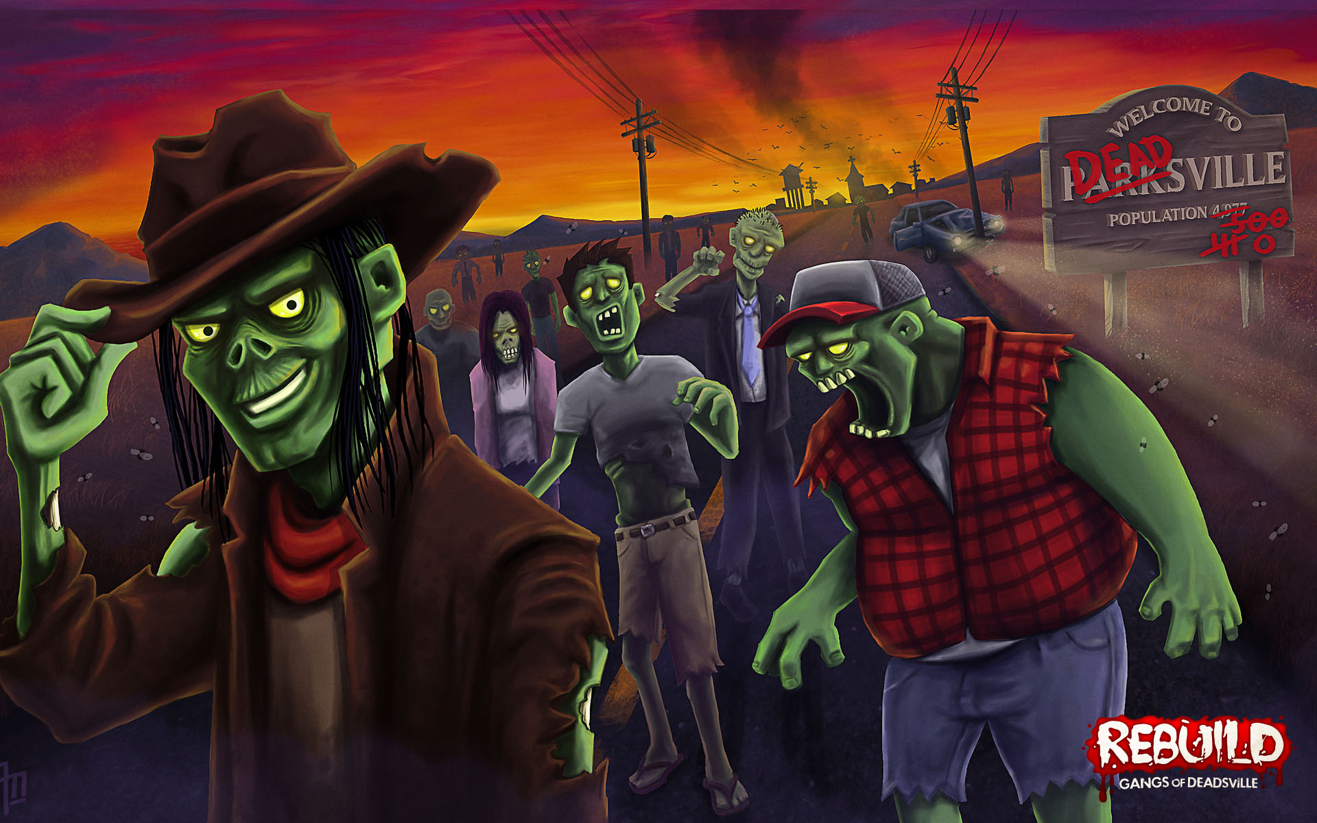 Rebuild 3: Main menu art – Northway Games